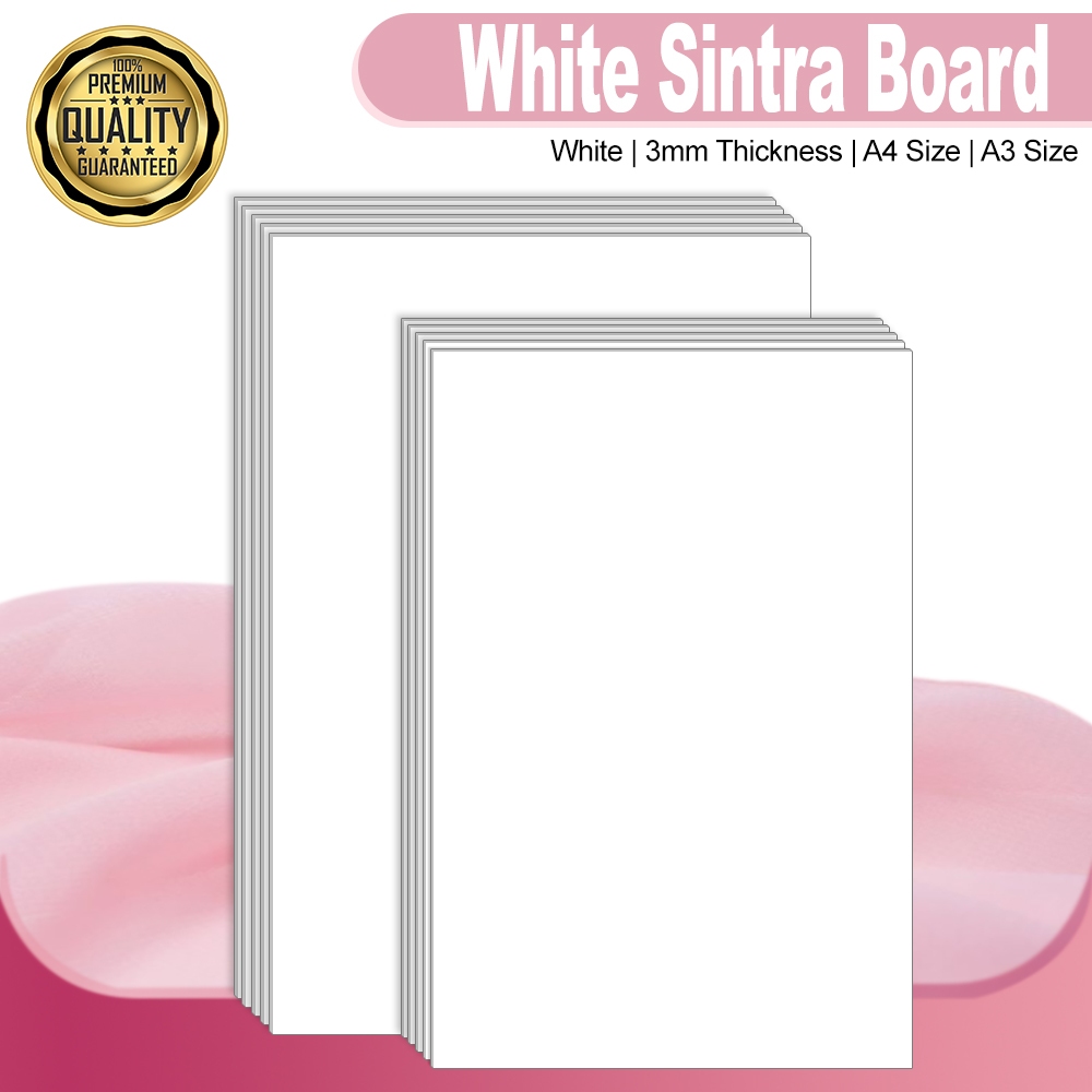 White PVC Sintra Board 3mm A4 & A3 Size - 30sheets | Shopee Philippines