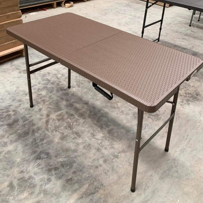 4ft Brown Rattan Folding Table (122x60x74cm) | Shopee Philippines