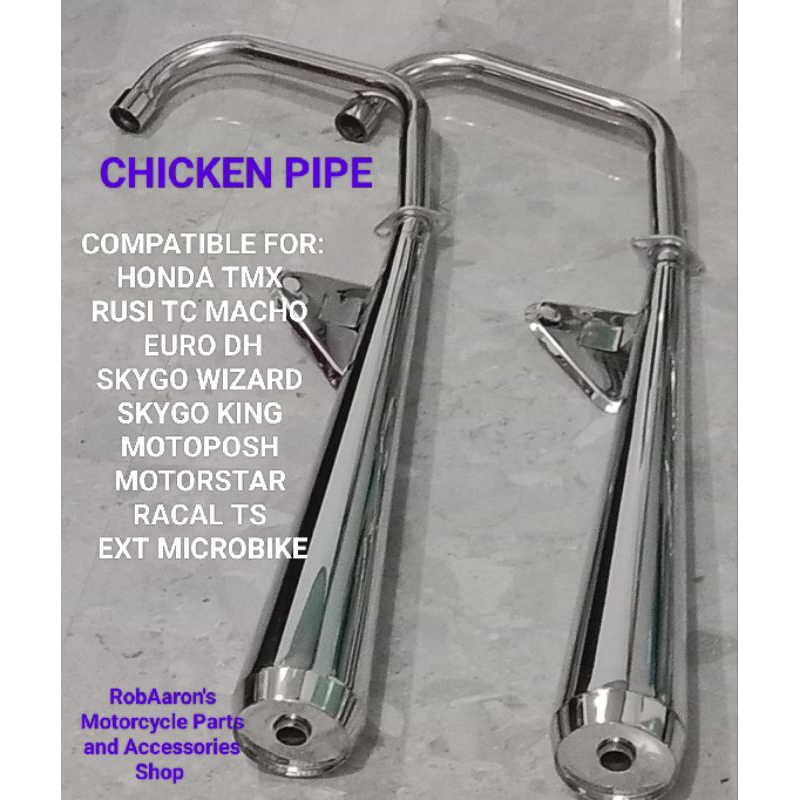 CHICKEN PIPES FOR HONDA,RUSI,EURO, SKYGO, MOTORSTAR, MOTOPOSH, RACAL ...
