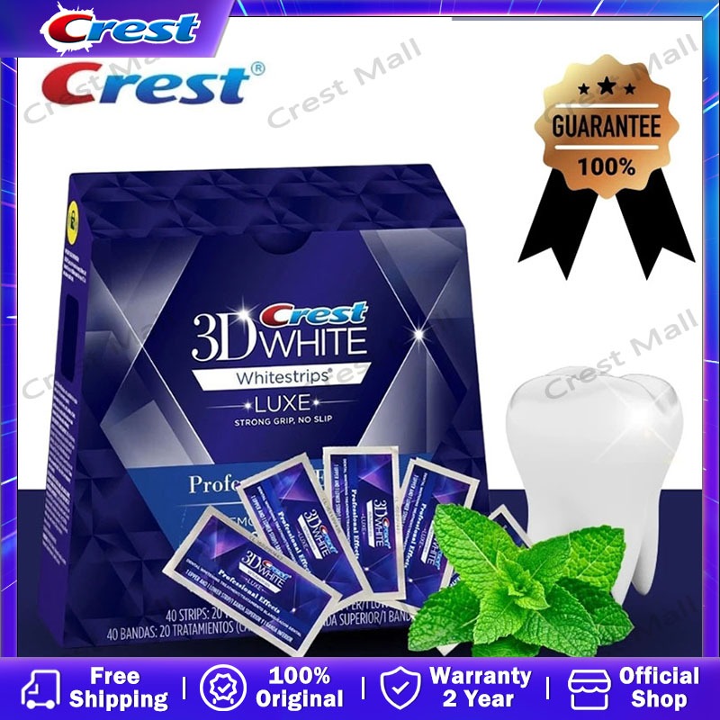 CREST 3D Teeth Whitening 20 Packs/40 Strip White Professional Effects ...