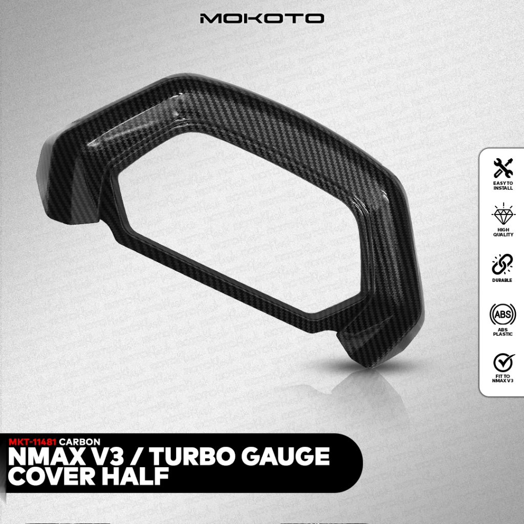 MOKOTO YAMAHA NMAX V3 STANDARD / TURBO TECHMAX GAUGE PANEL COVER CARBON ...