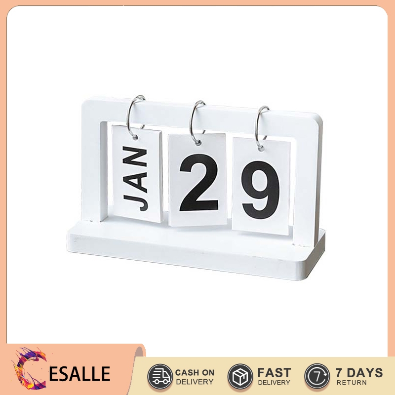 Wooden Flip Calendar Nordic Simple Style Natural Wood Grain Desktop ...