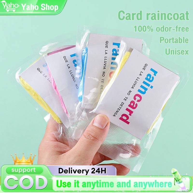 Card Raincoat Adult Size Disposable portable raincoat Thickened Outdoor ...