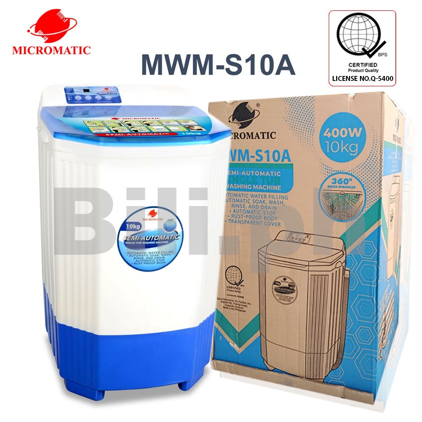 Micromatic MWM-S10A 10kg Capacity Semi-Automatic Single Tub Washing ...
