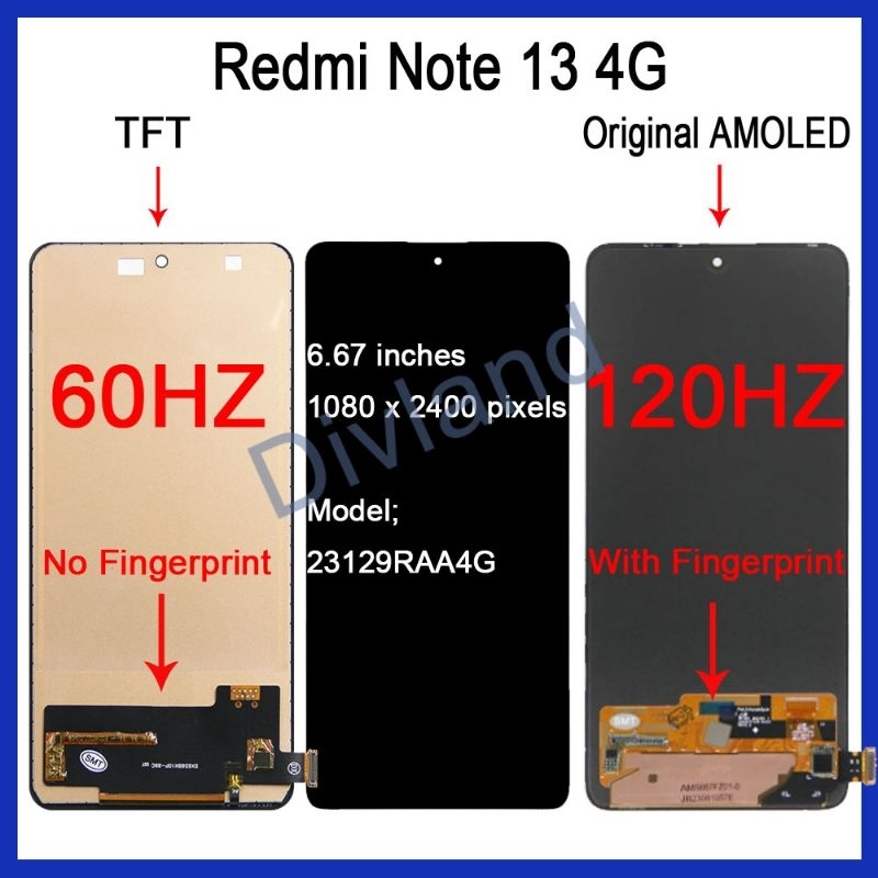 XM OLED Redmi Note 13 4G LCD Display Touch Screen Digitizer Assembly ...