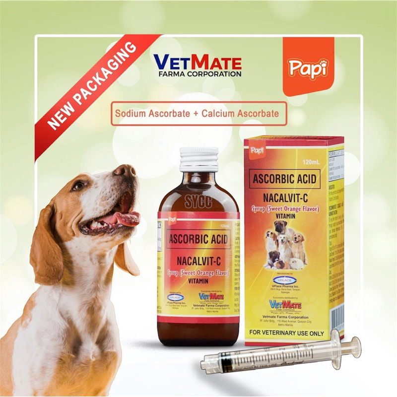 Papi Nacalvit C Ascobic Acid Vitamins Cat & Dog 120ml | Shopee Philippines