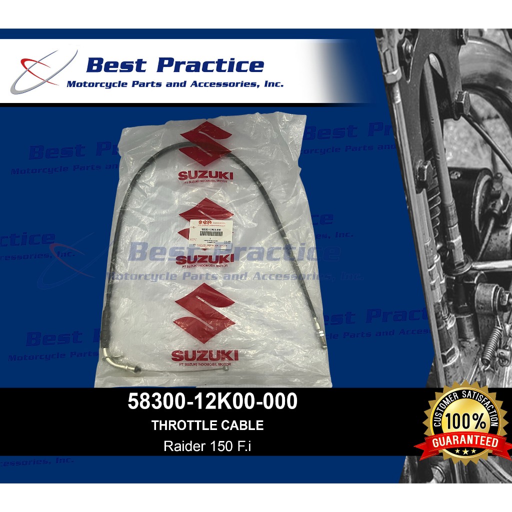 SGP THROTTLE CABLE Suzuki Raider 150 Fi Genuine 58300-12K00-000 ...
