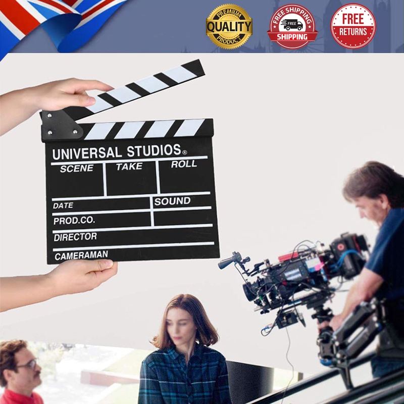 Black Wooden Director Film Clapboard Wooden Movie Film Clap Slate ...