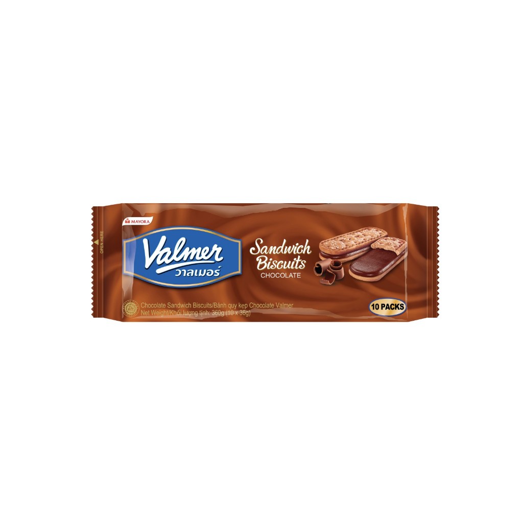 Valmer Choco Sandwich Biscuit 10 x 36g | Shopee Philippines