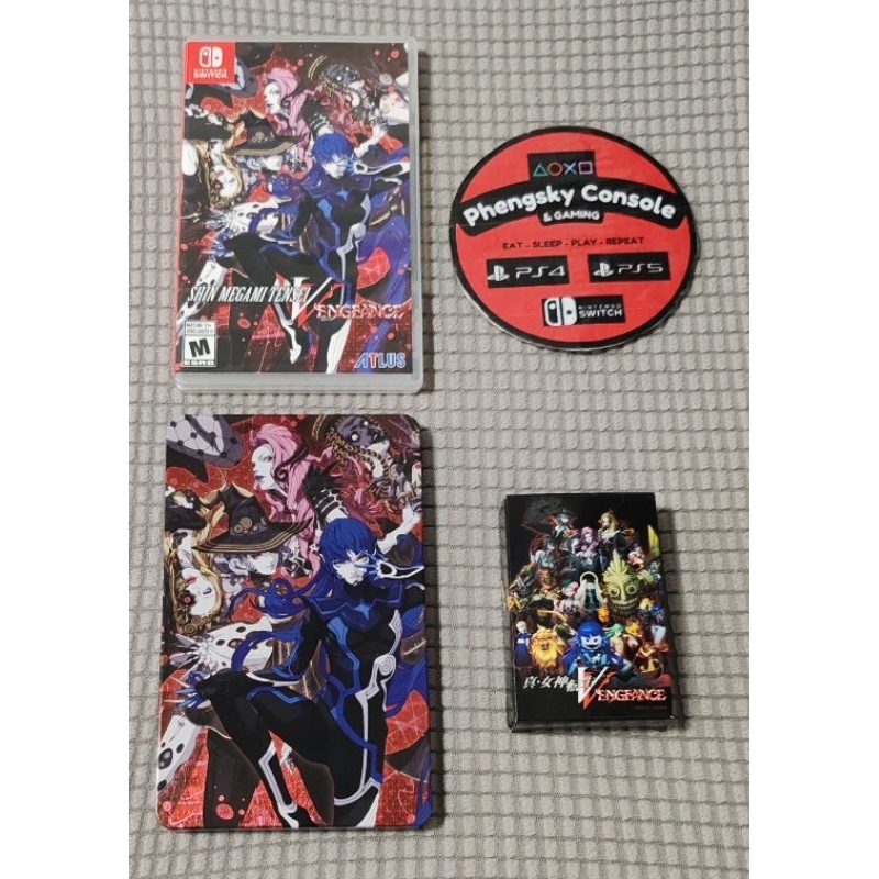 Shin Megami Tensei V Vengeance + steelcase and cards (nintendo switch ...