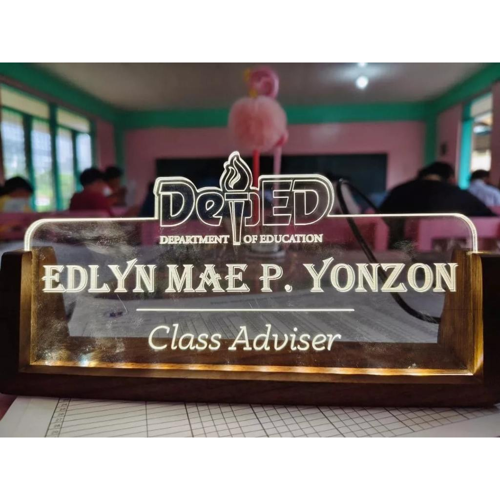 LED DeskTop Name Plate, 8 10 12 14 inch available, with Acrylic ...