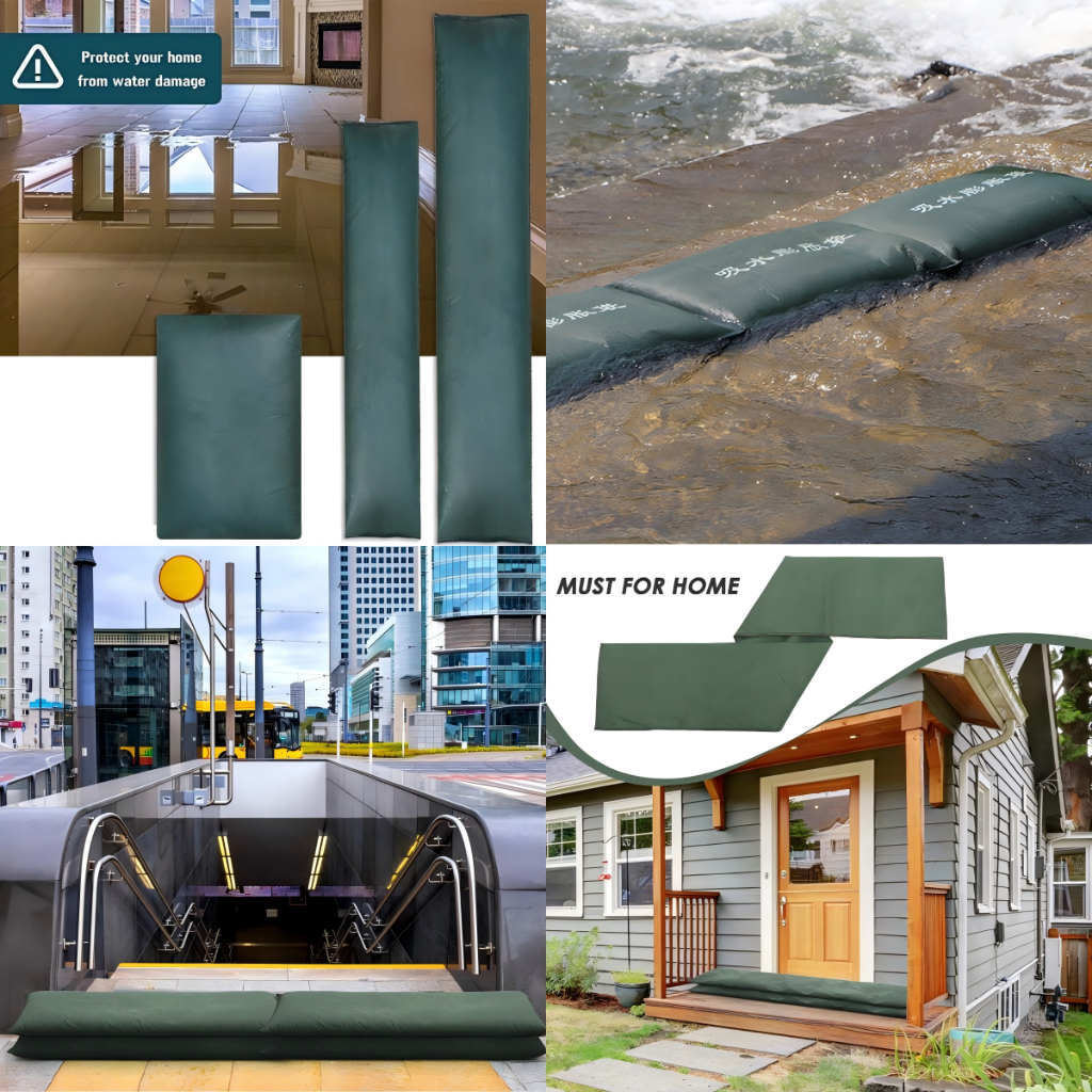 Sandless Flood Control Bag Water Activated Absorbent Flood Barrier for ...