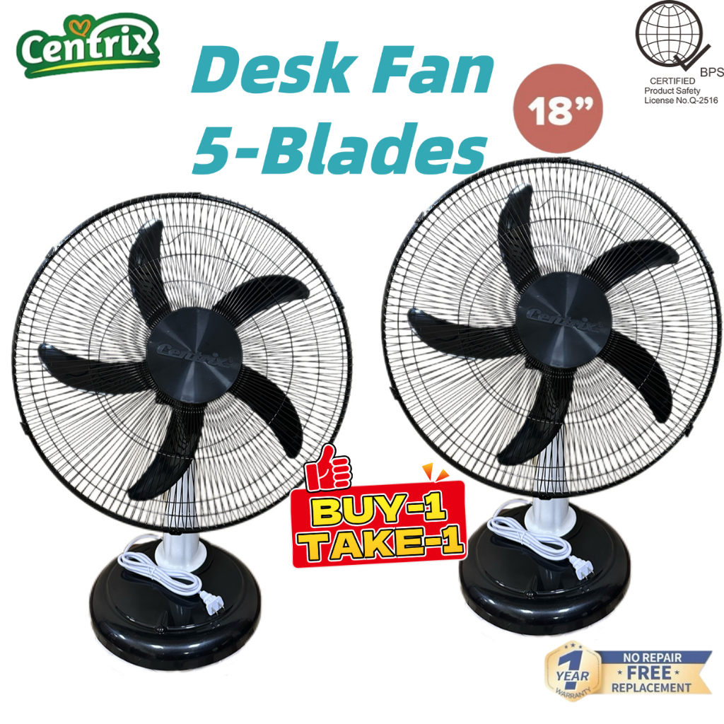 Centrix BUY-1 TAKE-1 Desk Fan 18-Inches Portable Industrial Desk Fan ...