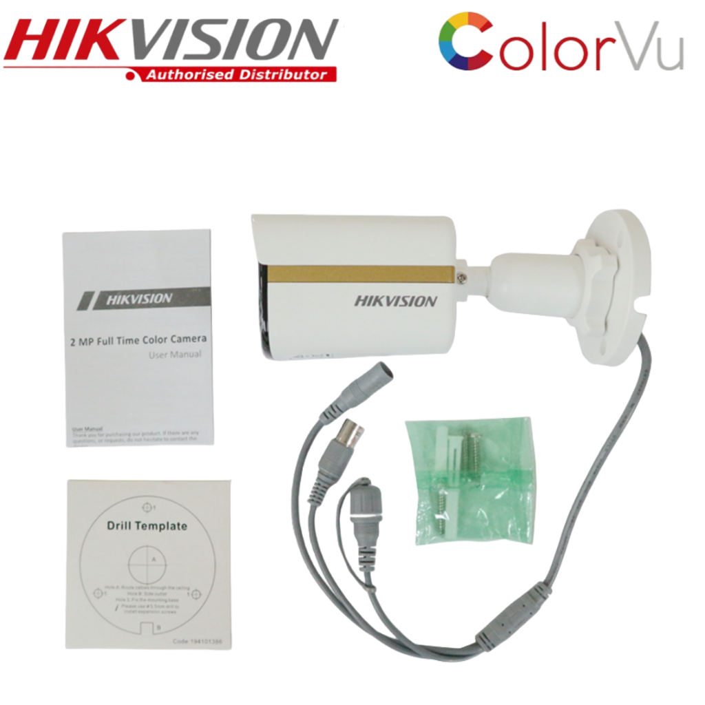 HikVision ColorVu 2MP HD 4in1 Outdoor Audio Bullet CCTV Camera Built-in ...