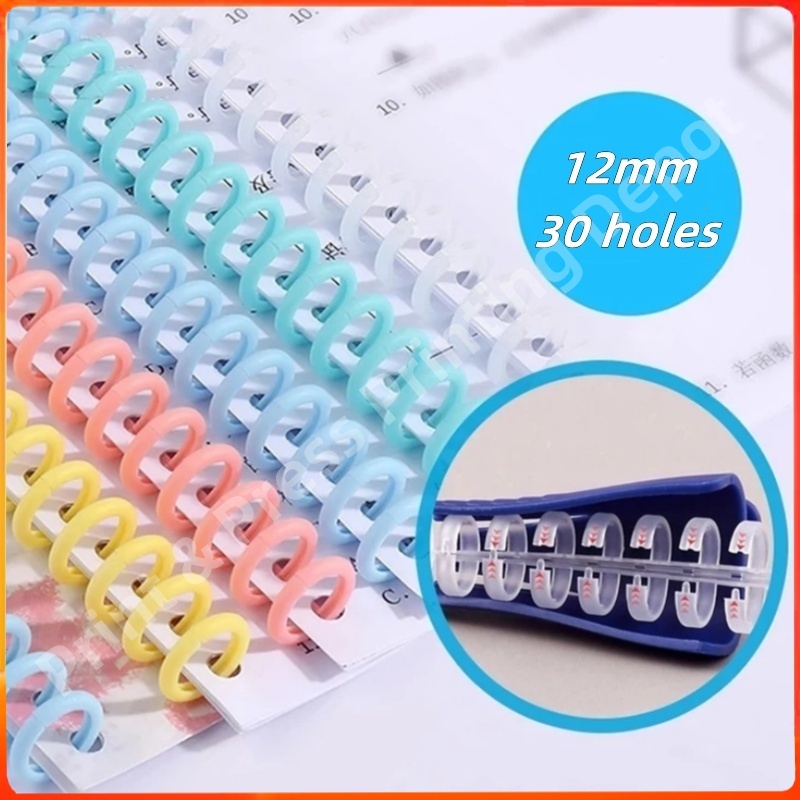 30 - Hole Loose - Leaf Plastic Binder Rings Spiral Binding Strips DIY ...