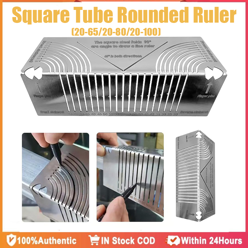 Multifunctional Metal Ruler Rounded Corner Drawing Ruler for Accurate ...