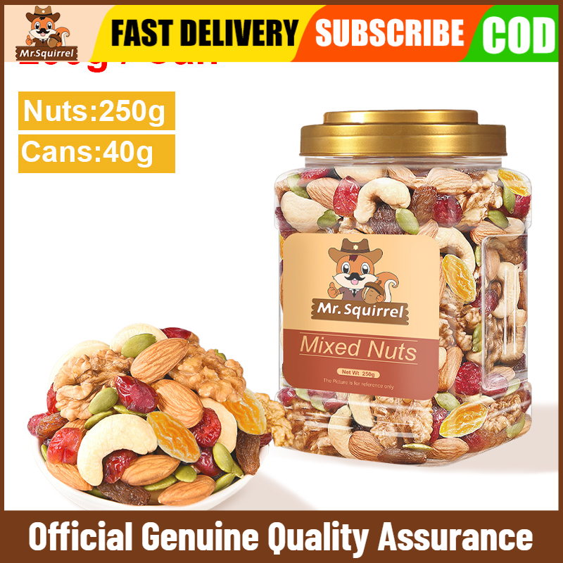 Mr. Squirrel 250g Mixed Nuts And Fruit Dried pistachios mixed almond nuts cashews macadamia Nuts ...