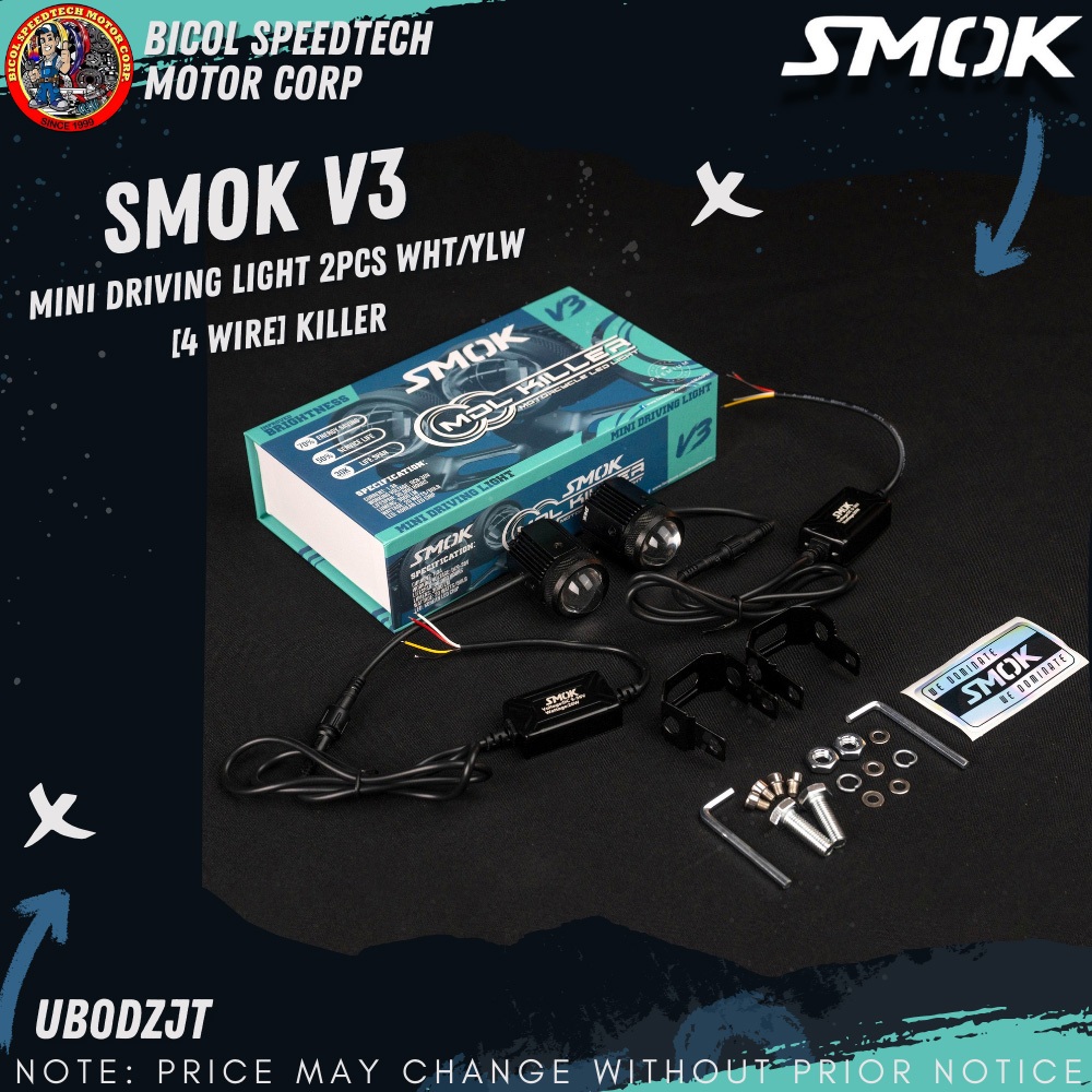 SMOK V3 MINI DRIVING LIGHT 2PCS WHT/YLW [4 WIRE] KILLER (UB0DZJT) | Shopee Philippines