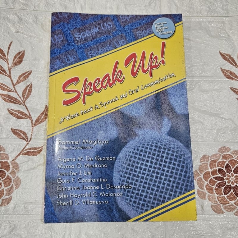 Speak Up A work in Speech and Oral Communication By:Maglaya | Shopee ...