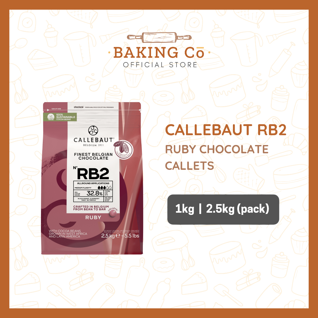 Callebaut RB2 Ruby Chocolate Callets - 1kg | 2.5kg (pack) | Shopee ...