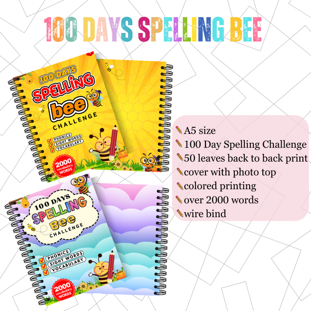 100 Days Spelling Bee Challenge Book with 2000 words with Free Spelling ...