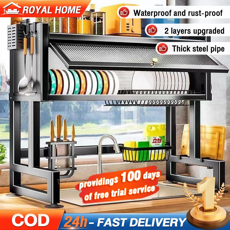 Kitchen Dish Rack Cabinet Organizer Carbon Steel Paint Countertop ...