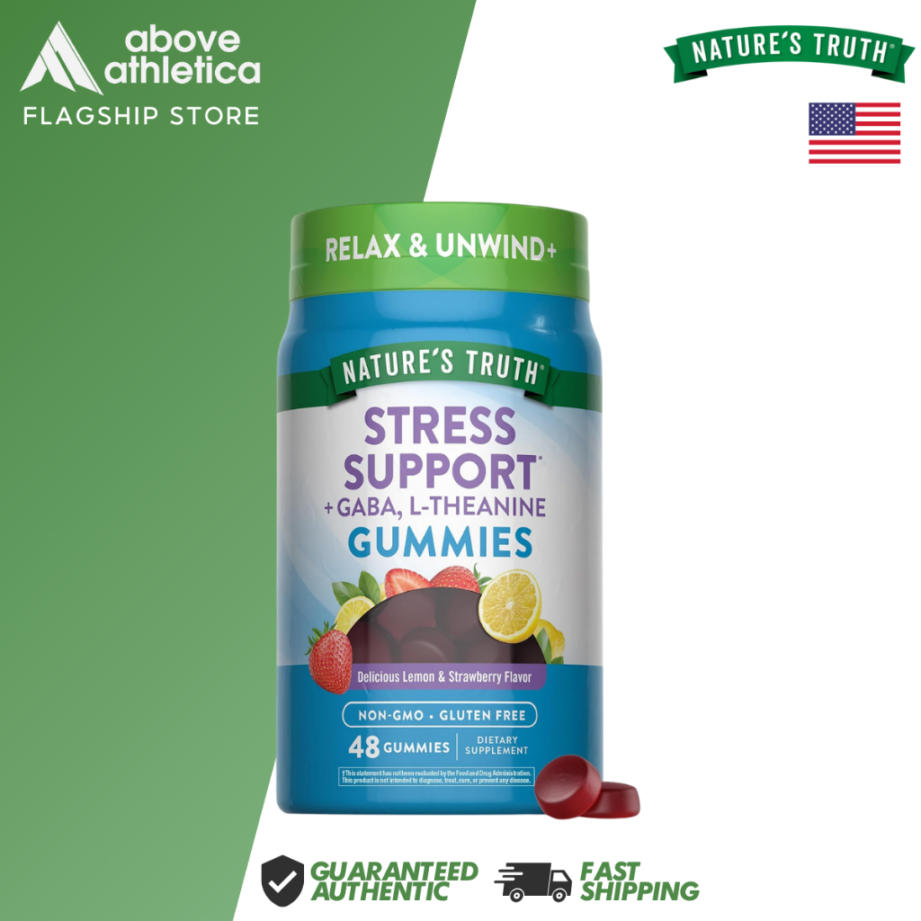 Nature's Truth Stress Relief Gummies - 48 gummies with Gaba, L Theanine ...