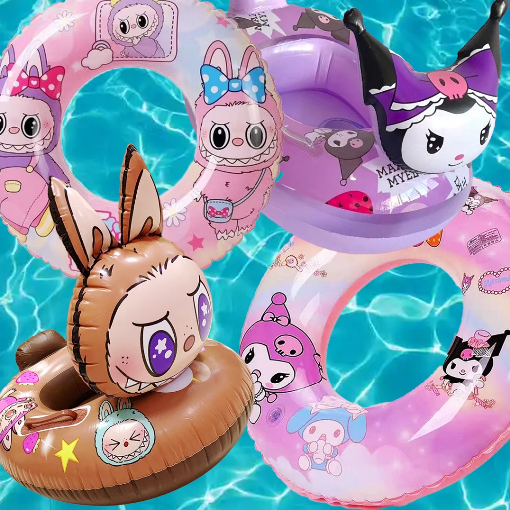 Labubu Cartoon inflatable swimming ring 60cm70cm80cm lifebuoy Kuromi ...