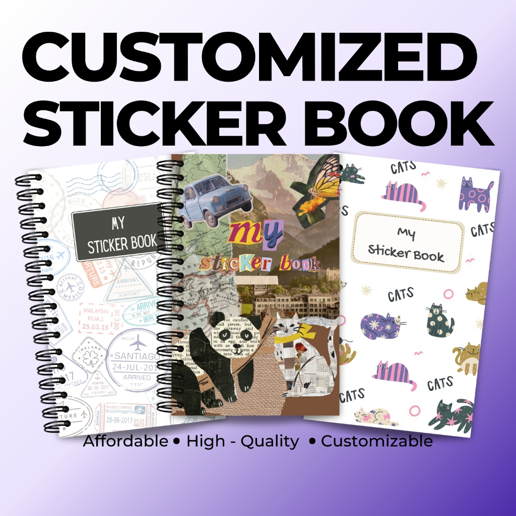 Customized RECYCLED Sticker Book (Release Paper, Sticker Album, Sticker ...