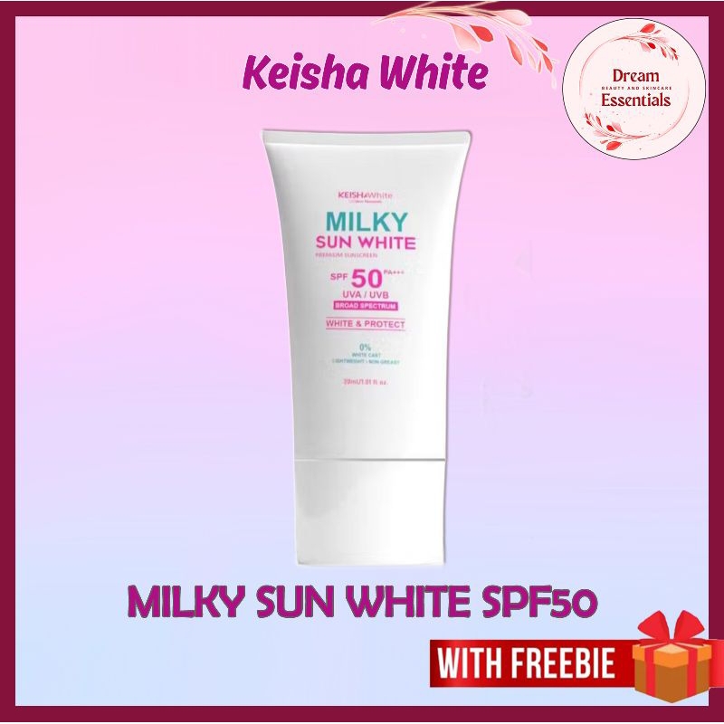 ONHAND MILKY SUN WHITE SUNSCREEN SPF50 30ml 0% white Cast (with FREEBIE ...