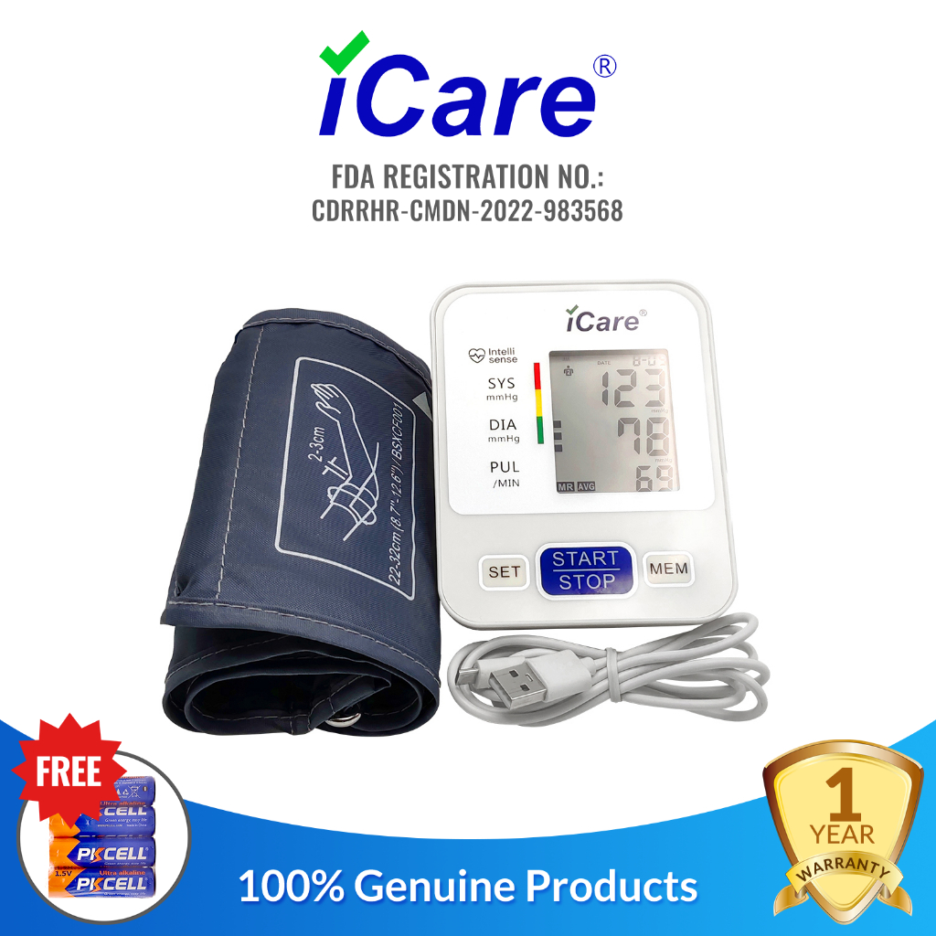 iCare CK238 USB Powered Automatic Digital Blood Pressure Monitor with ...
