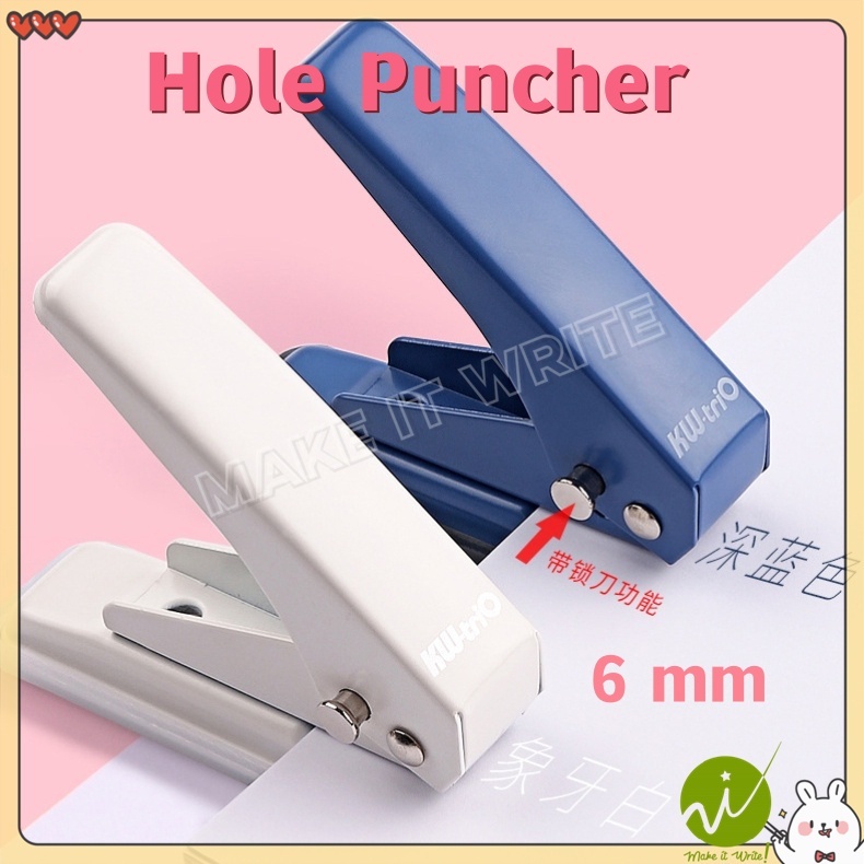 6mm Single Hole Puncher 20 Sheets Capacity Mini Paper Punch for Loose ...