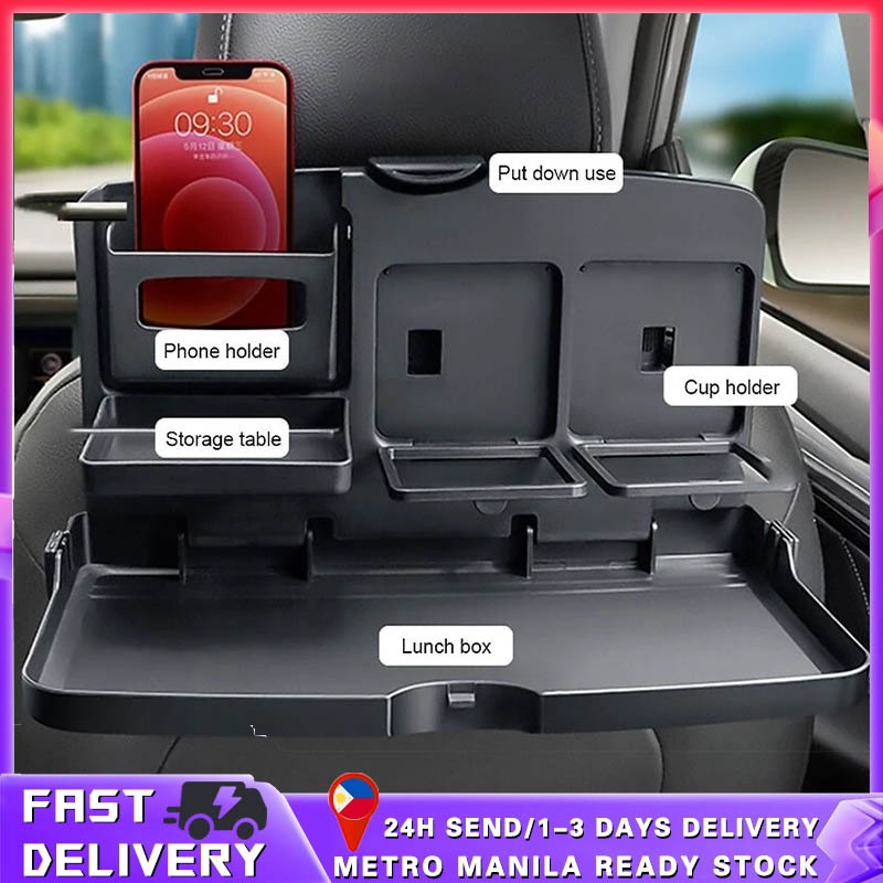 car table tray HTF Folding Table Auto Car Back Seat Drink Food Cup Tray ...