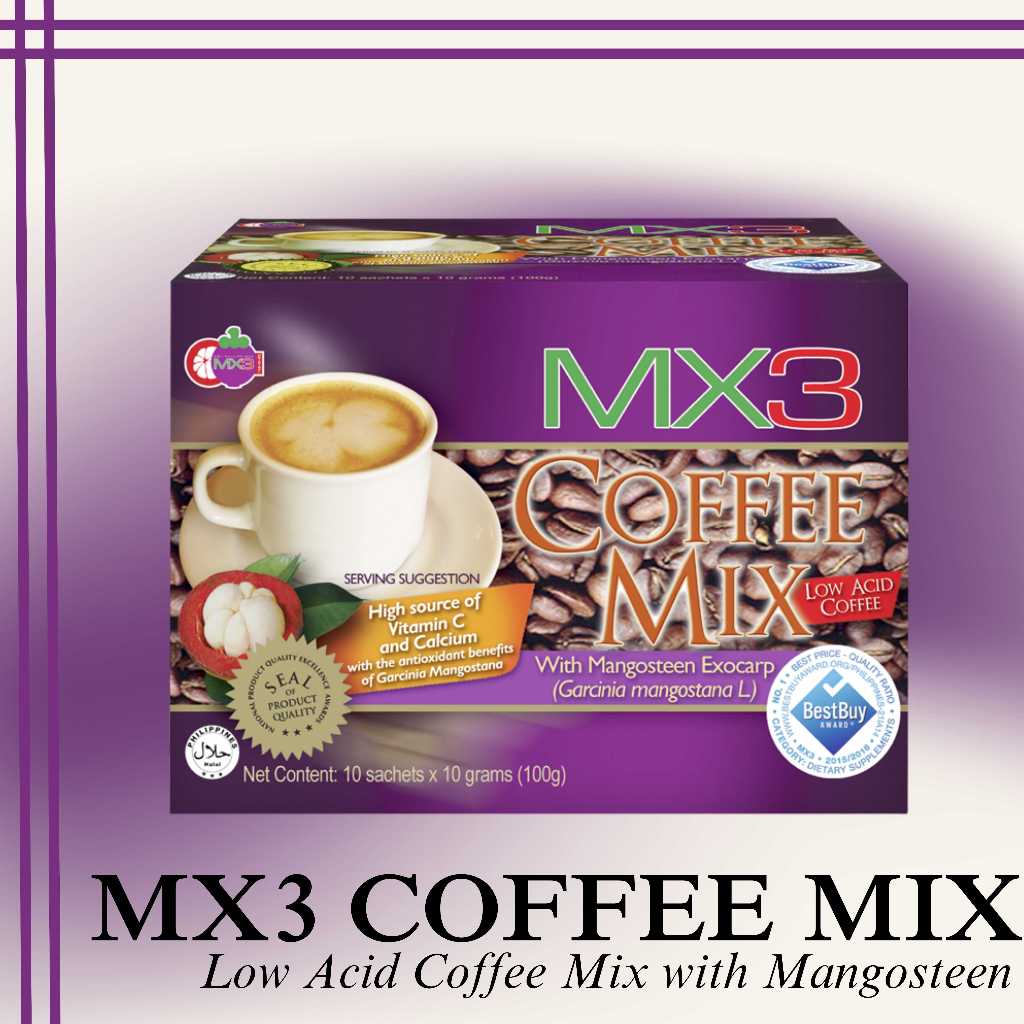 MX3 Coffee Mangosteen 1Box 10 Sachets | Shopee Philippines