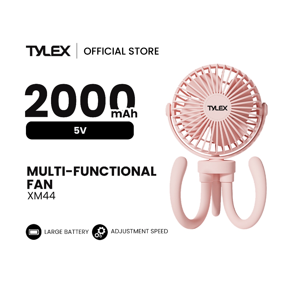 TYLEX XM44 Multifunctional Mini Portable Fan 360 Degree Tilt Deformable ...