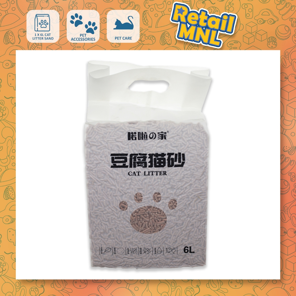 Retailmnl Feline Tofu Cat Litter or Bentonite Sand For Poop Flavored 6L ...