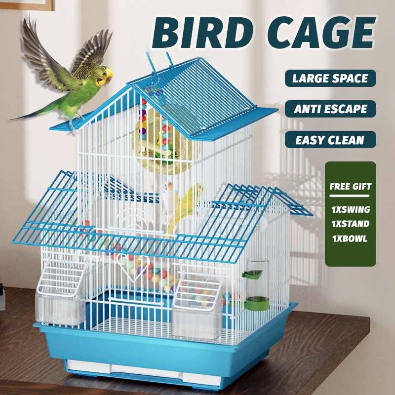 Bird Cage House For Love Bird With Feeding Box Easy Handle Easy To ...
