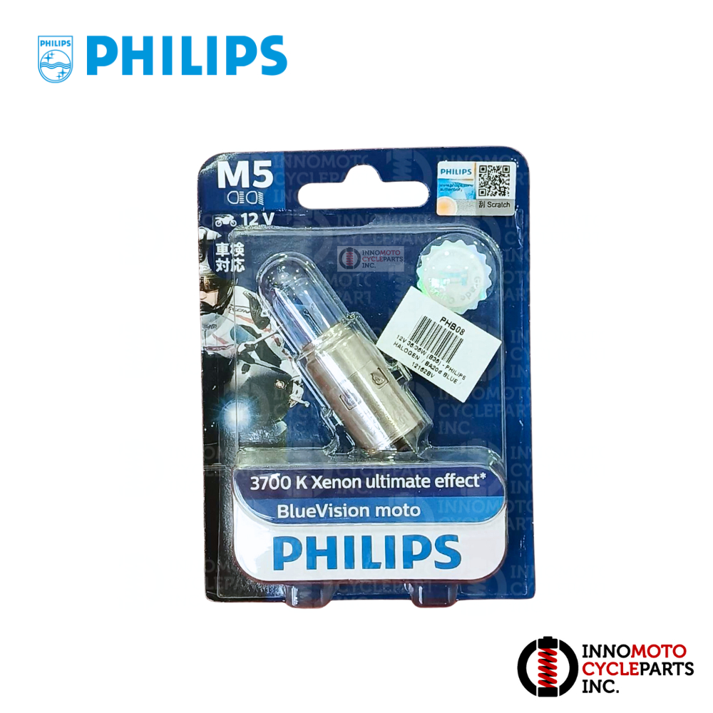 Philips Halogen B35 12Volts 35/35Watts Blue Vision Moto | Shopee ...