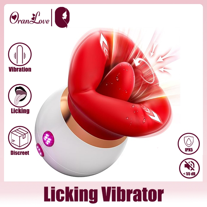 3in1 Tongue Rotating Vibrator Massager with 10 Tongue Licking & Sucking ...