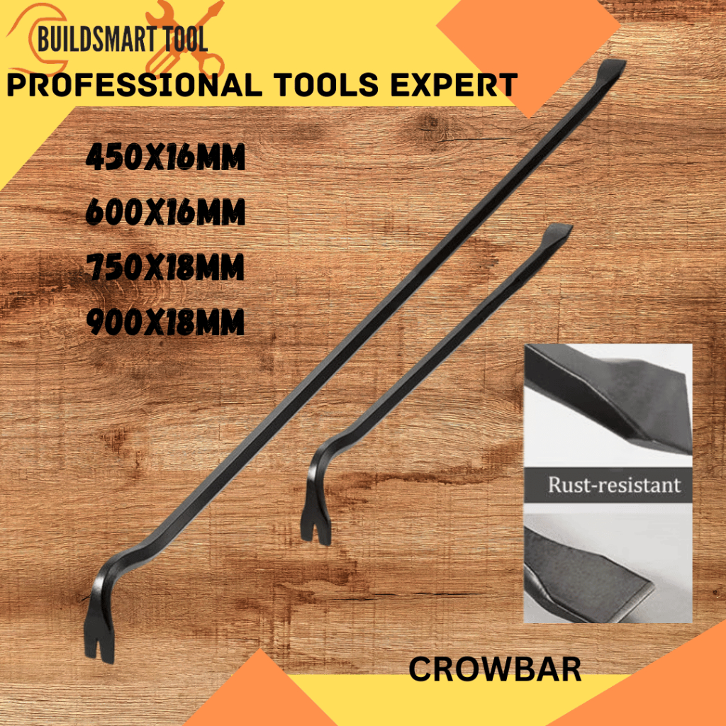 BuildSmart Crow Bar 18"/ 24"/ 30"/ 36" Claw Bar (Bareta De Kabra) Heavy ...
