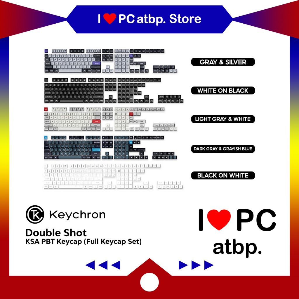 Keychron Double Shot KSA PBT Keycap Full Keycap Set -ANSI layout ...