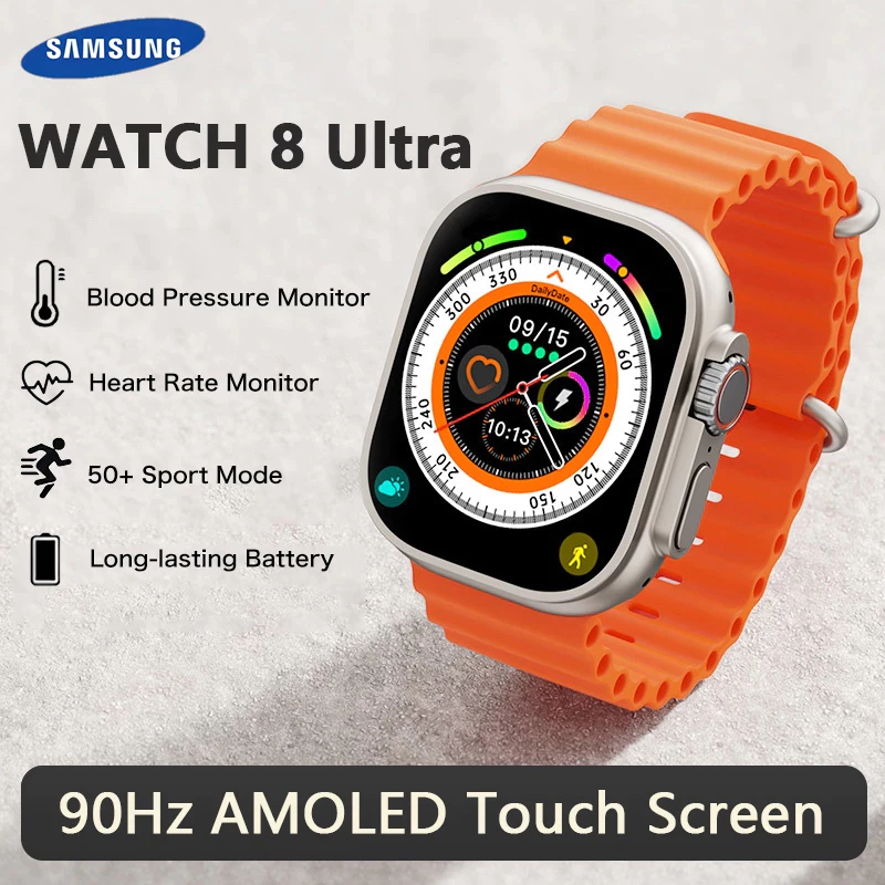 Samsung Smart Watch 8 Ultra 90Hz AMOLED Full Screen Smartwatch For Man ...