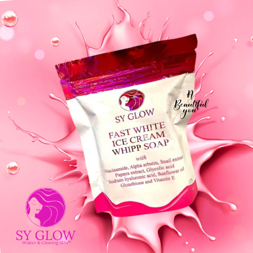 SY GLOW Fast White Ice Cream Whipp Soap | 125g | Shopee Philippines
