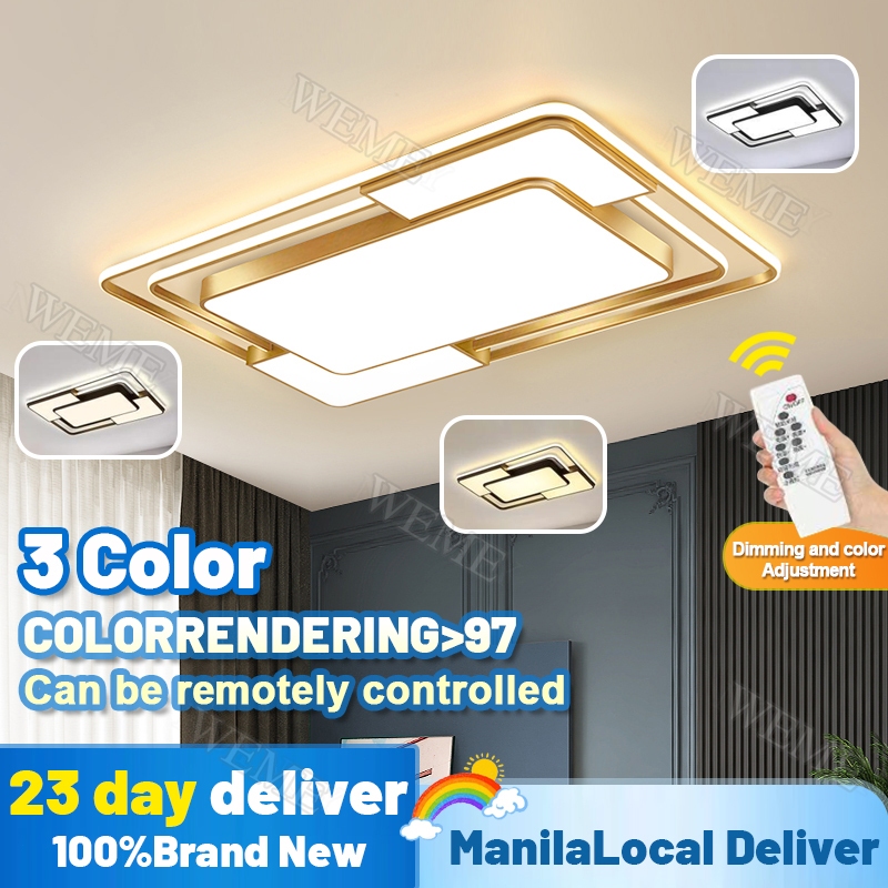 Nordic Tricolor Remote Control Ceiling Light Dimmable LED Center Light ...