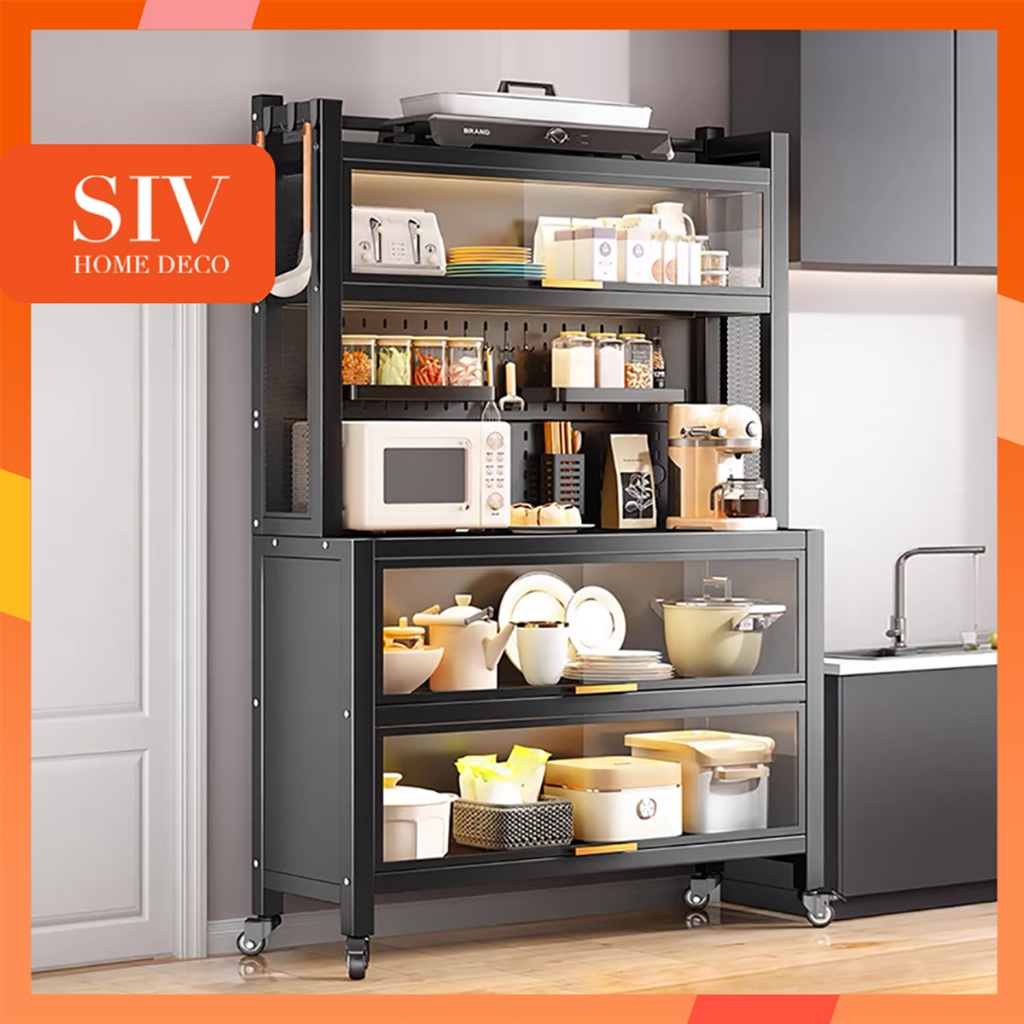 SIV Kitchen Cabinet Rack Shelves Microwave Oven Rak Kitchen Storage ...