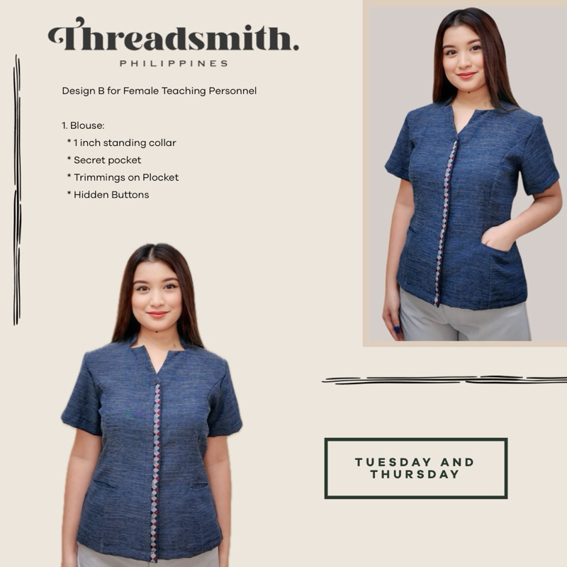 DepEd 2025 Teachers Uniform RTW ready to wear ( Tues / Thurs ) | Shopee ...