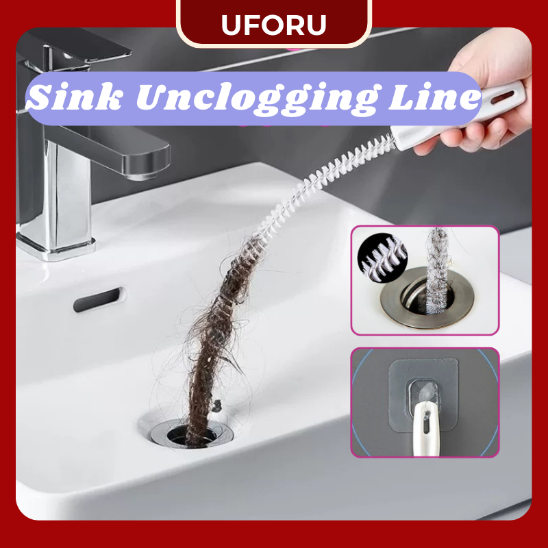 Sink unclogging line Drain Snake Sticks Clog Remover Cleaning Spring ...