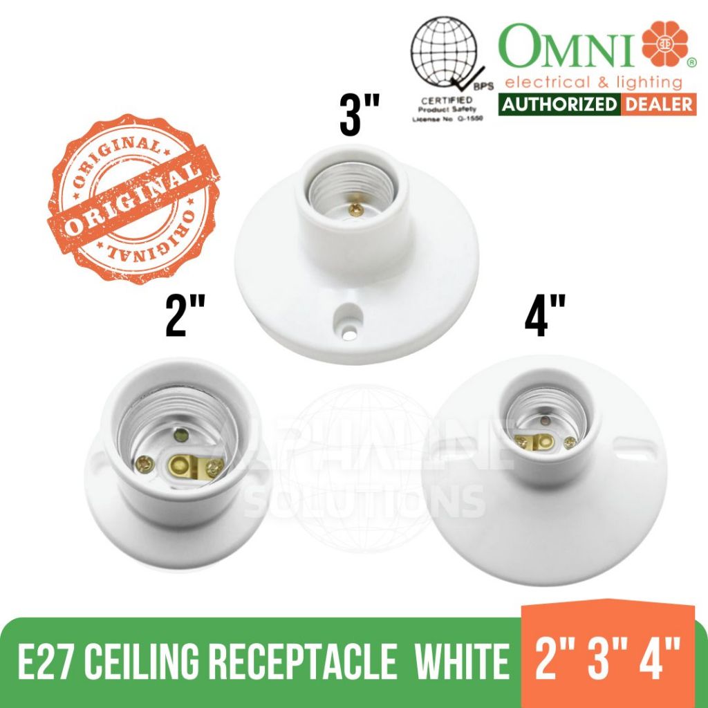 Omni E27 CEILING RECEPTACLE IN POLYBAG E27-040 E27-030 E27-020 | Shopee ...