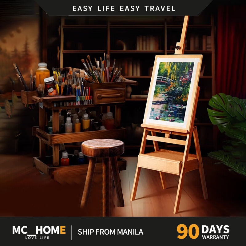 MC&HOME Foldable Easel Easel Wooden 1.8 M Painting/Display Stand Art ...