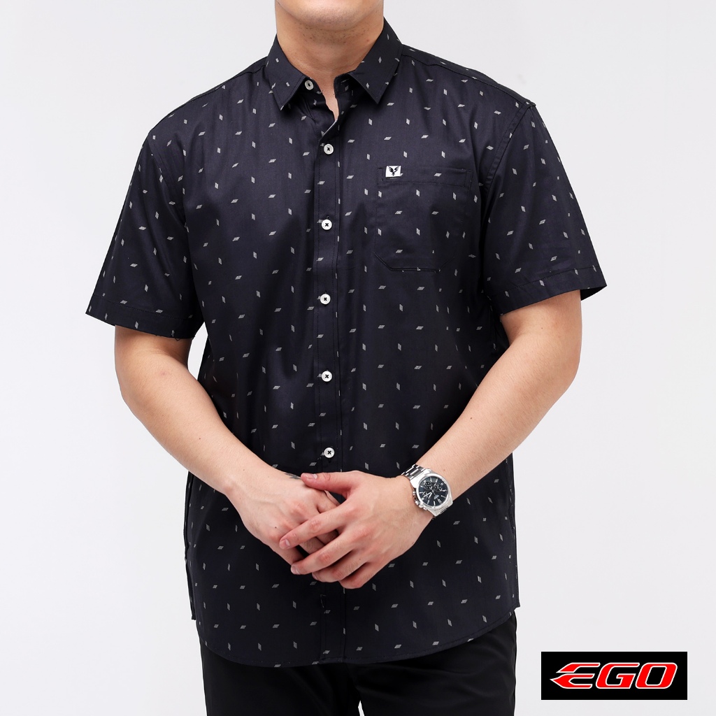Ego Woven Printed Poplin Short Sleeves Polo EMT04-0819 | Shopee Philippines